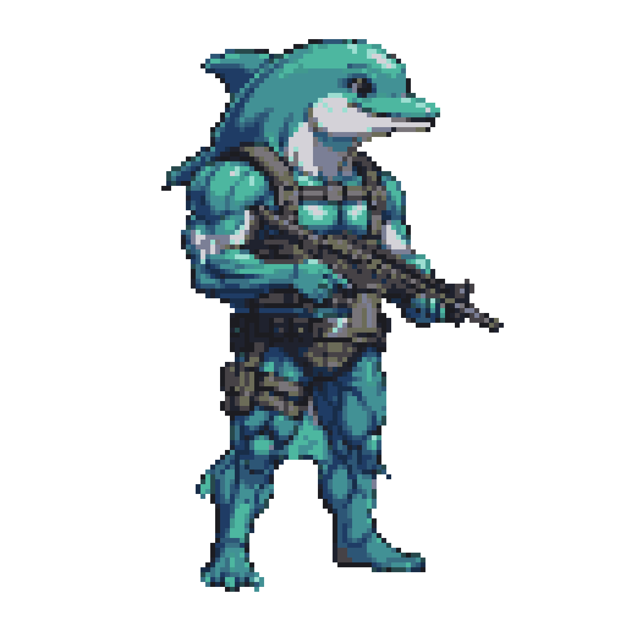 Dolphin Soldier: Tactical Aquatic Warrior Ready for Action