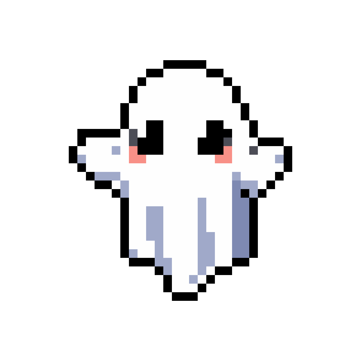 2D Game Asset: Cute Ghost: Wide-Eyed & Shy Spectral Friend