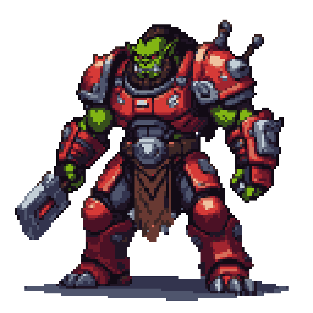 Orc Mech Warrior: Crimson Fury Charges