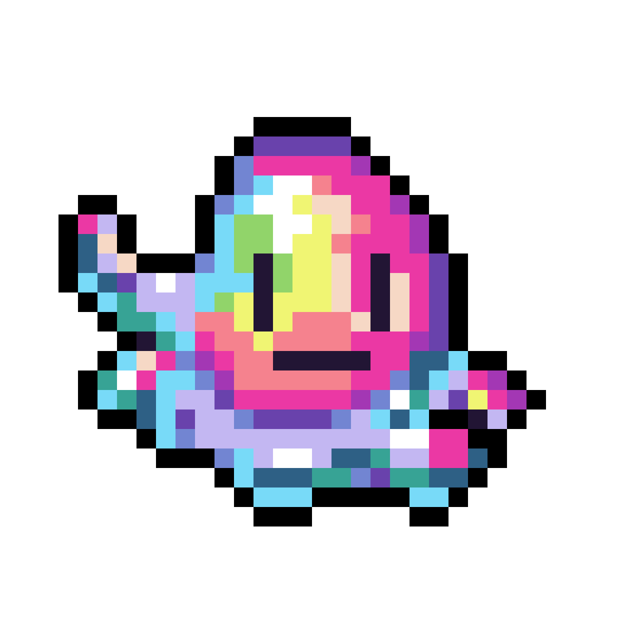 Vibrant Goo Creature Waves Hello in Psychedelic Void