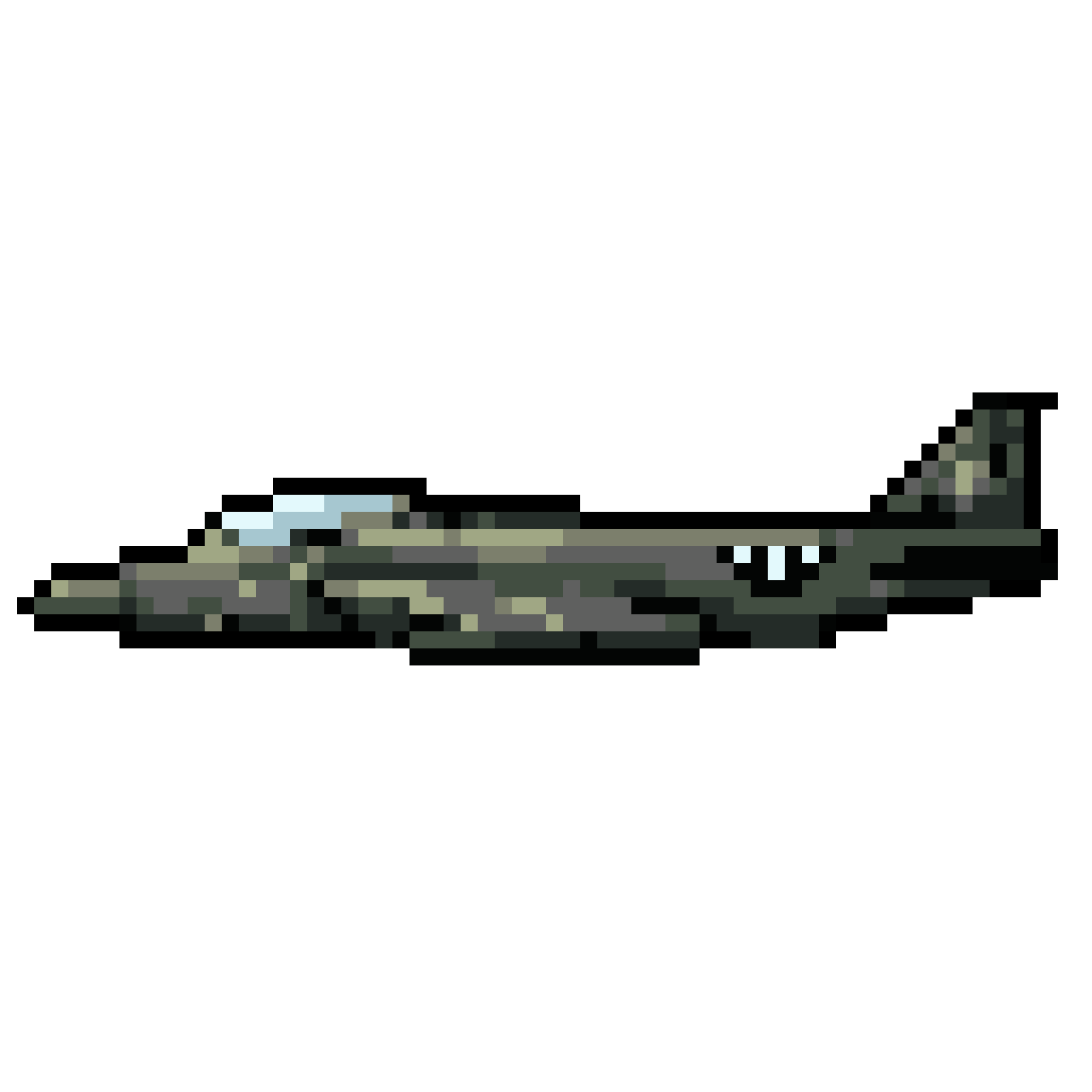 Harrier Jet Camo - Classic Military Aircraft Icon