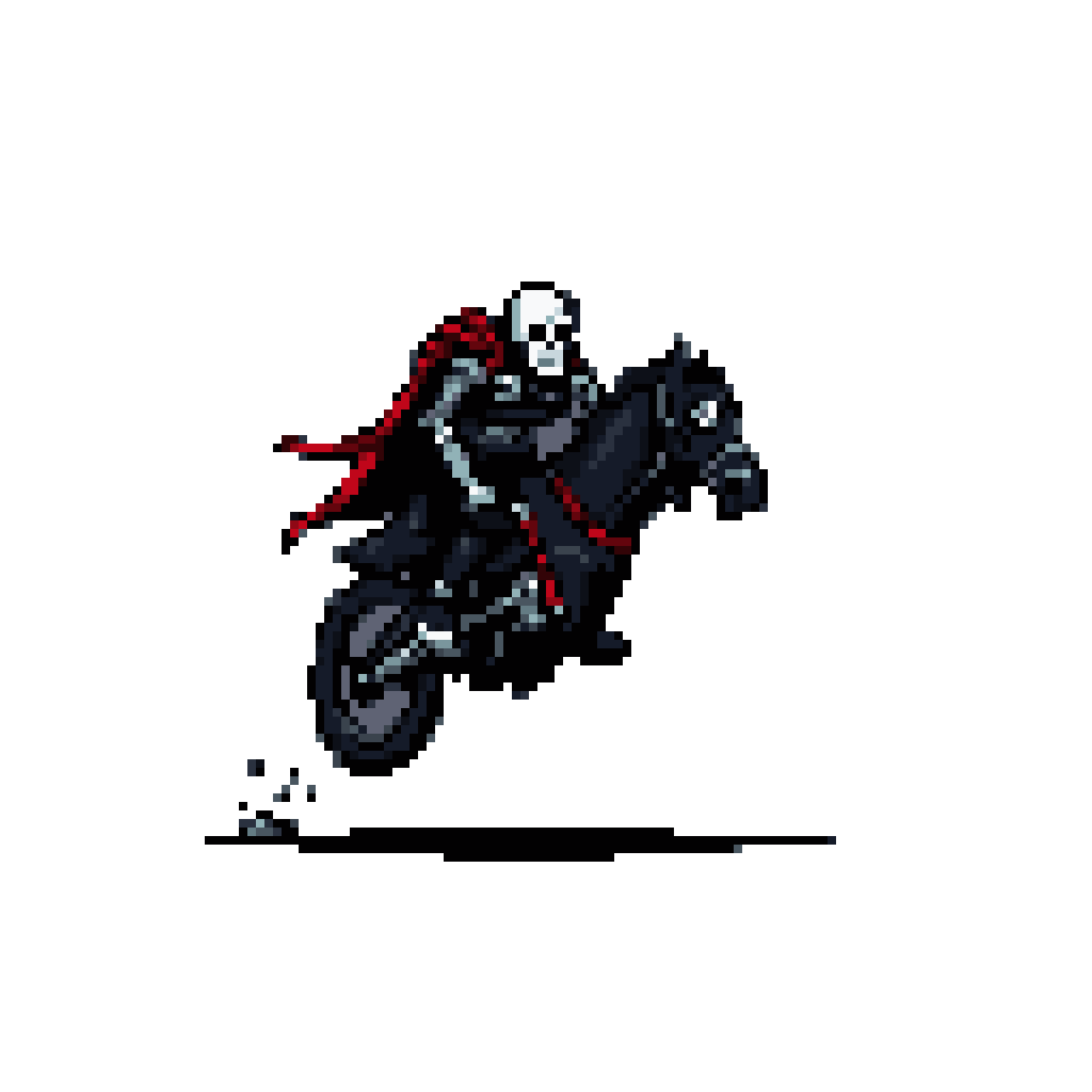 Skeleton Rider's Fiery Leap: Gothic Speed