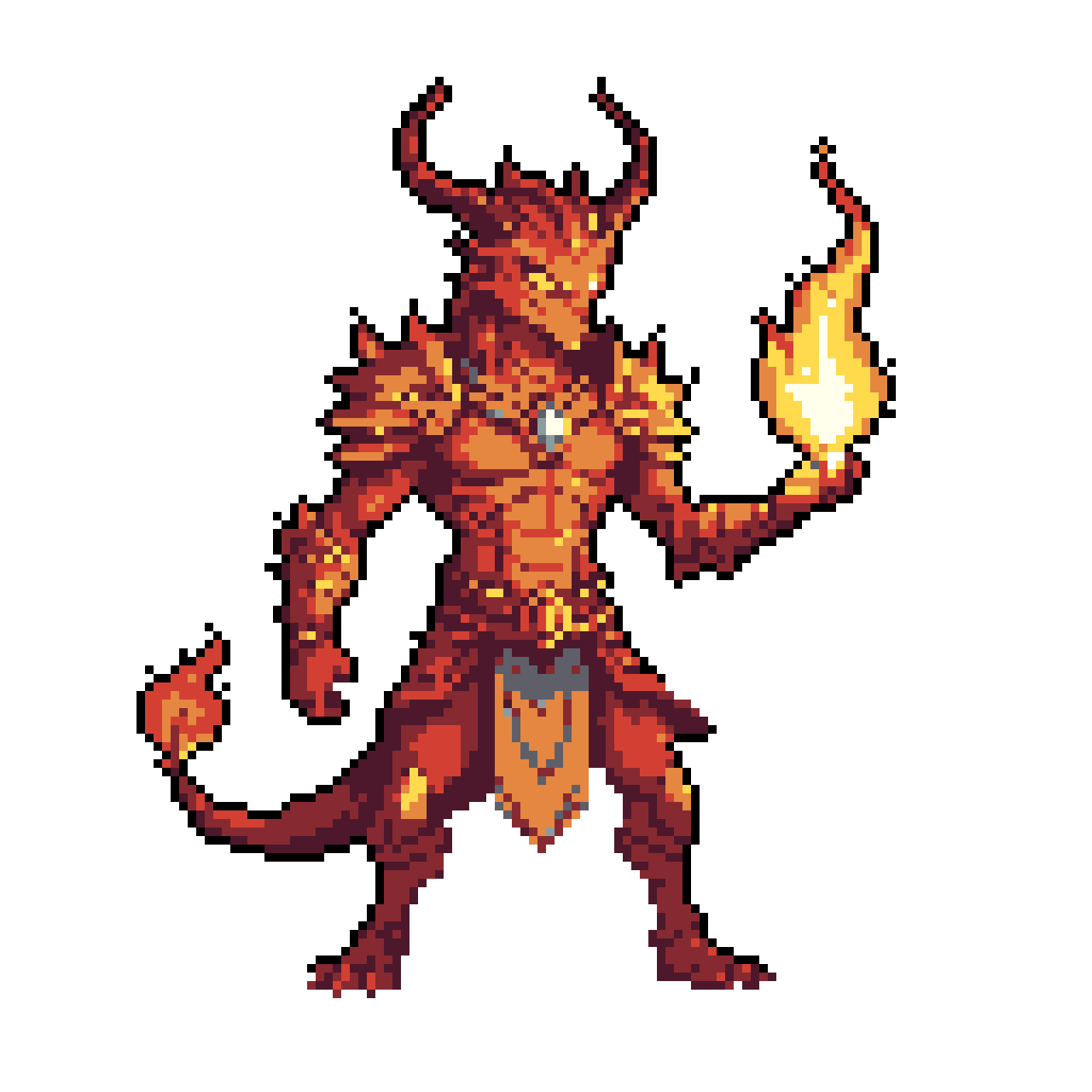 Fiery Dragon Mage Conjures Power
