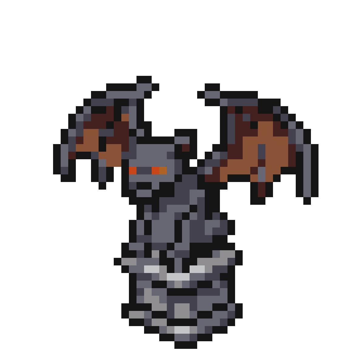 Gargoyle's Red Gaze: Dark Fantasy Threat Sprite