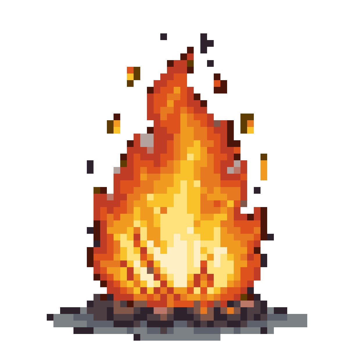 Animated Sprite: Dancing Fire Embers: Vibrant Animated Glow