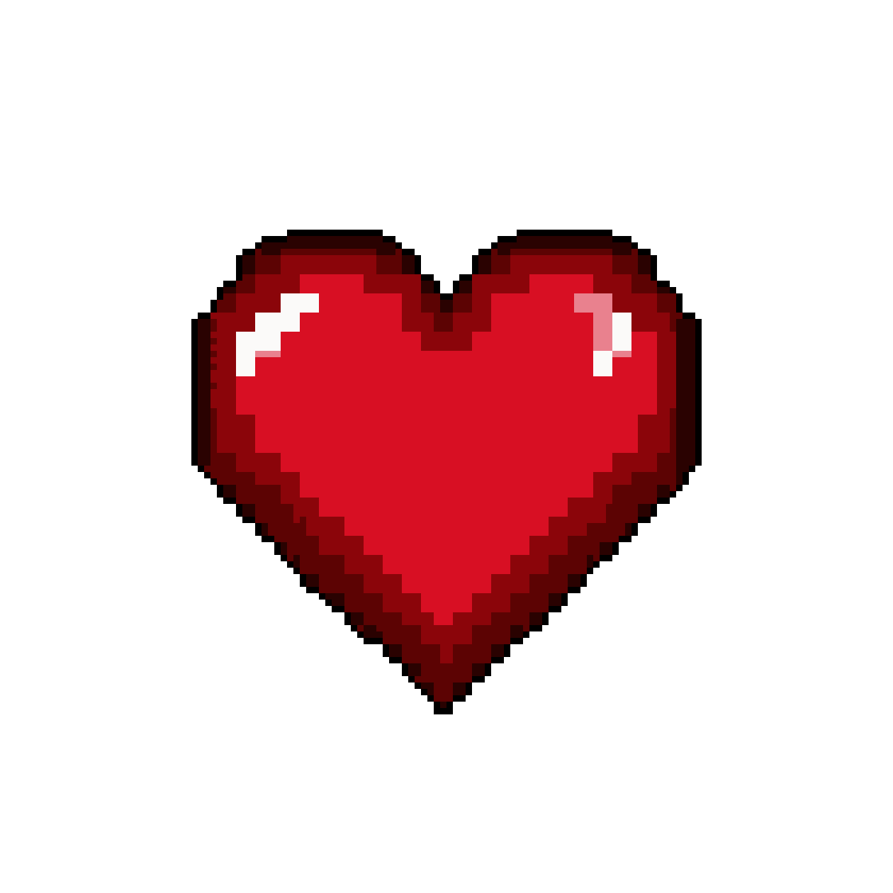 Classic Red Heart Icon: Digital Health & Life Symbol