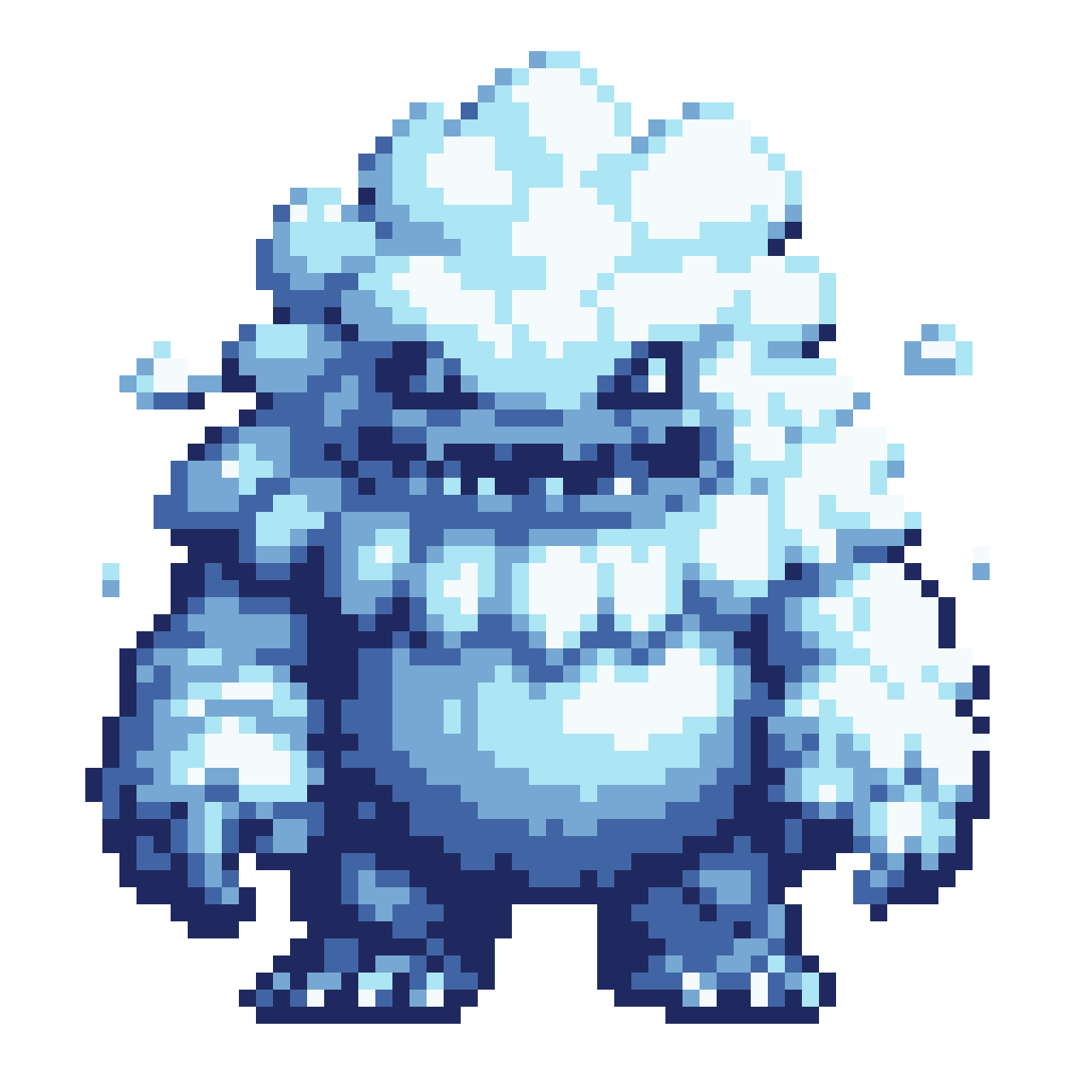 Fierce Snow Monster: Ice Yeti Creature Portrait