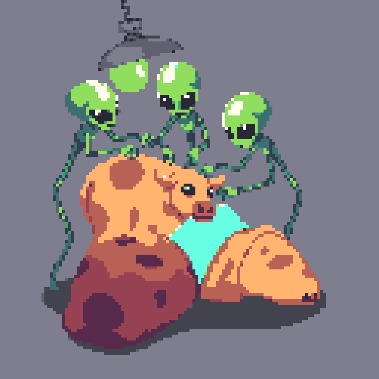 Alien Cow Probe: Whimsical Encounter