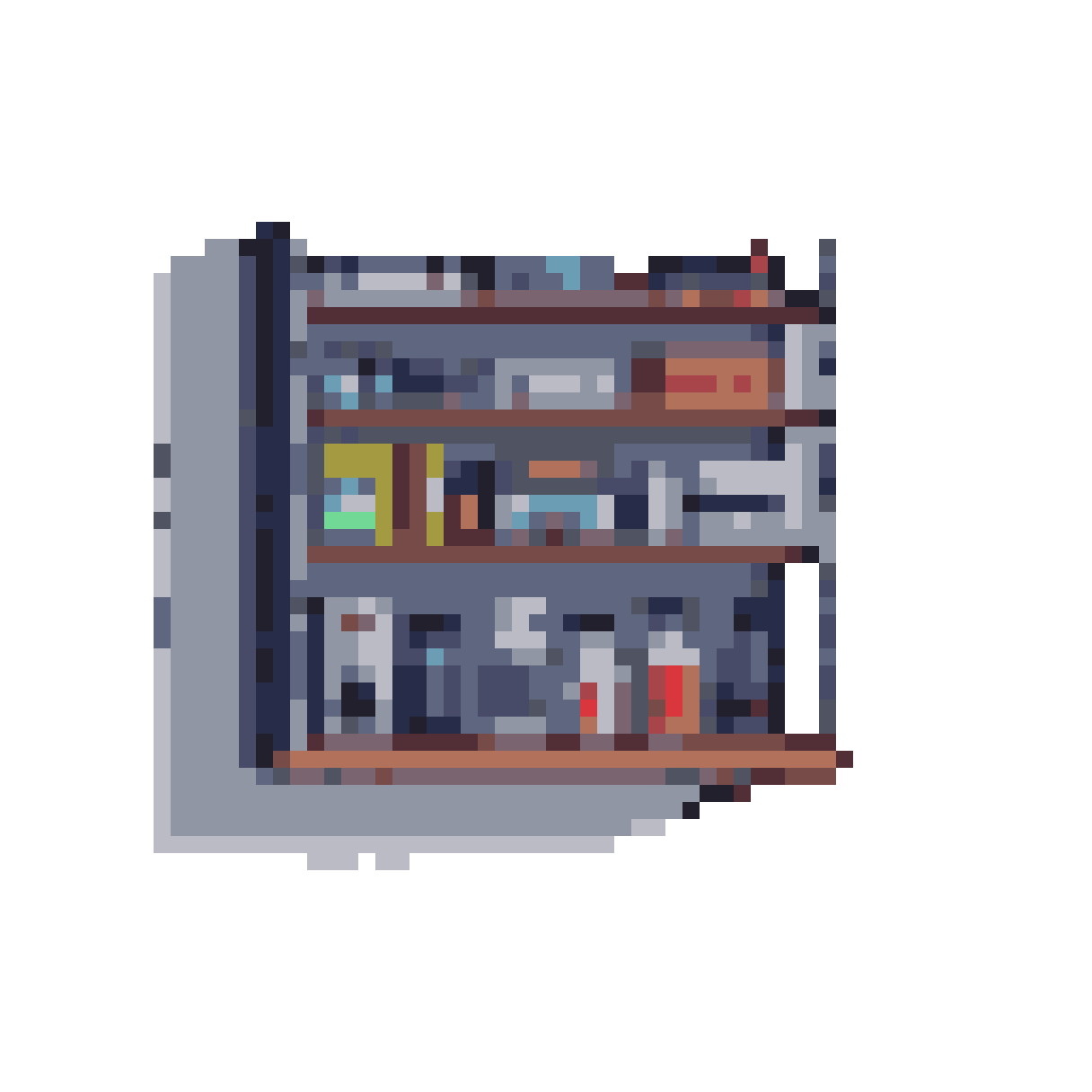 Tech Shelf: Organized Futuristic Gadgets Display