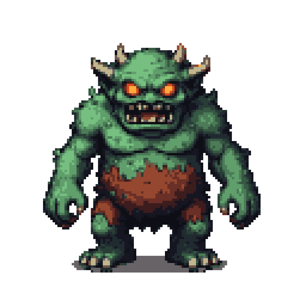 Mighty Green Monster: Fierce RPG Enemy Sprite