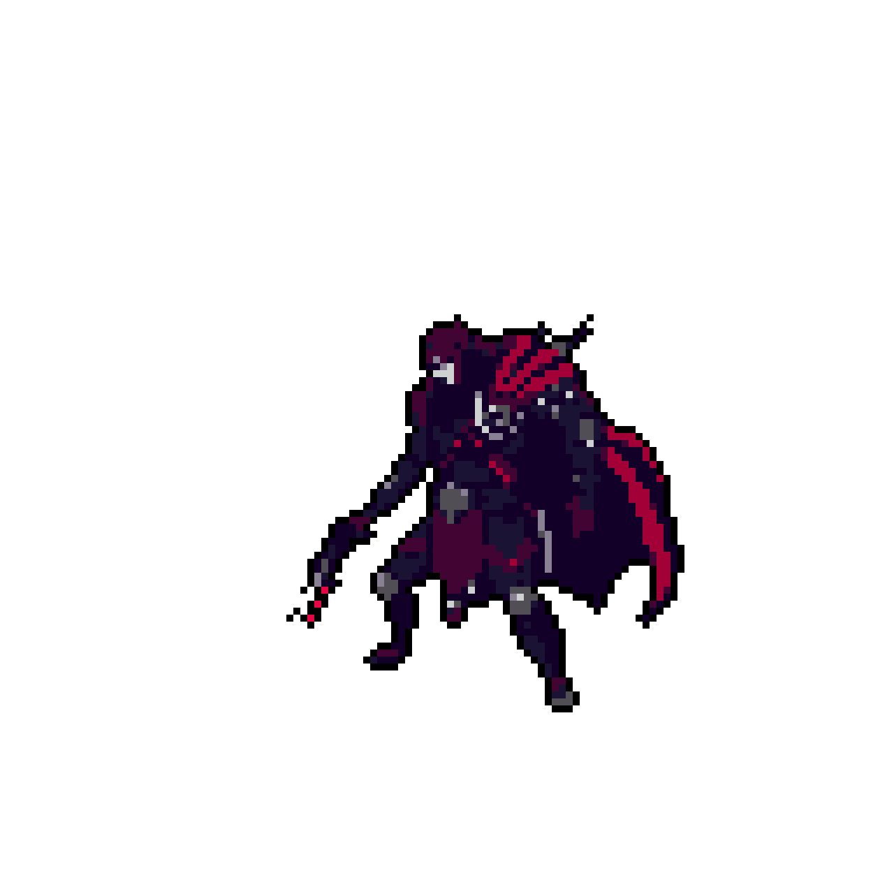 Dark Warrior Ready in Red & Purple Void