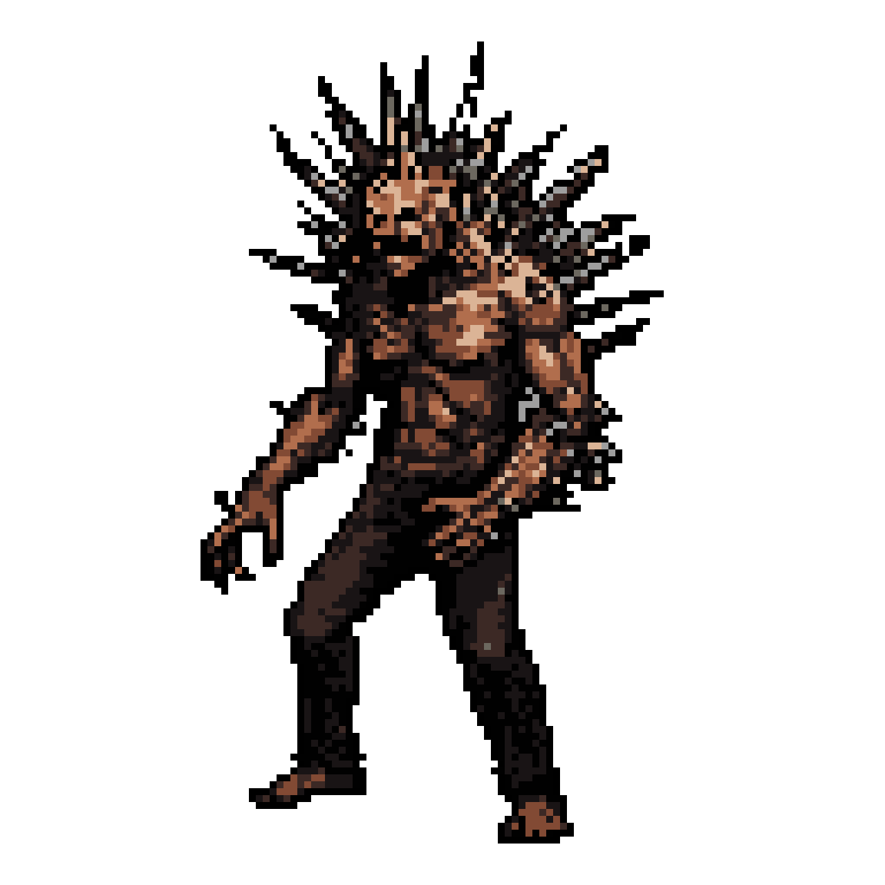 Grotesque Monster Looming: Ominous Brown & Gray Threat