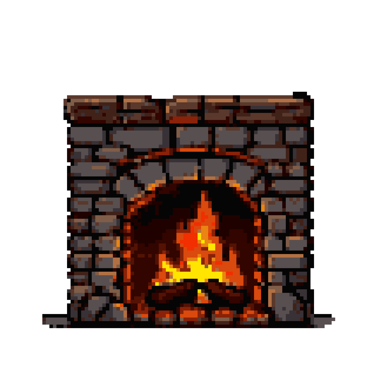 Cozy Fireplace Glow: Warm, Rustic Hearth Animation