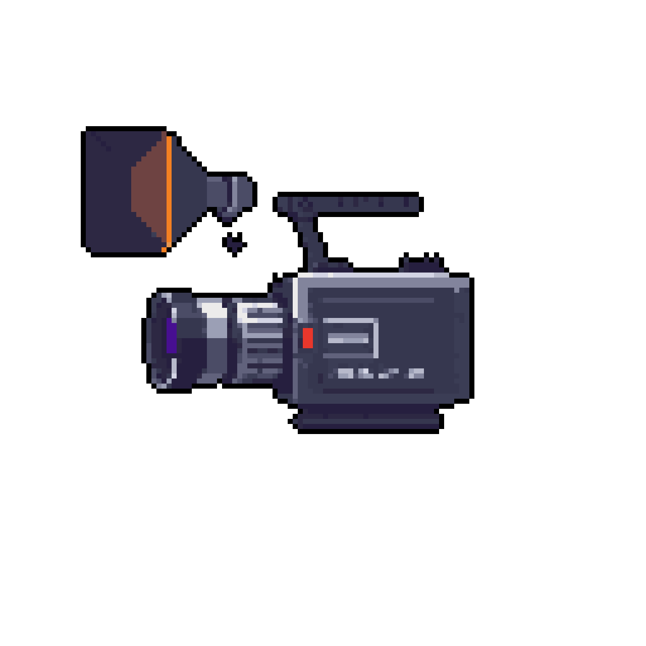 Vintage Camcorder: Nostalgic Orange Glow
