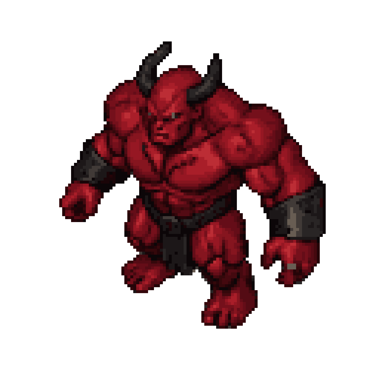 Crimson Demon: Menacing Power, Ready for Battle