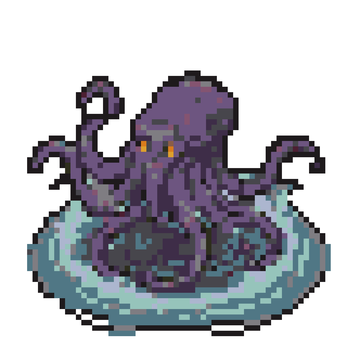 Giant Purple Octopus Menace: Ominous Water Boss