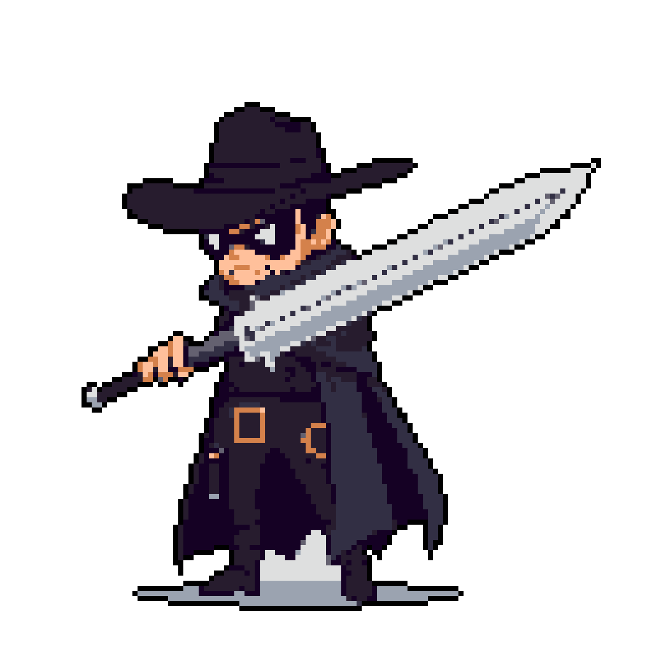 Masked Swordsman Ready for Action