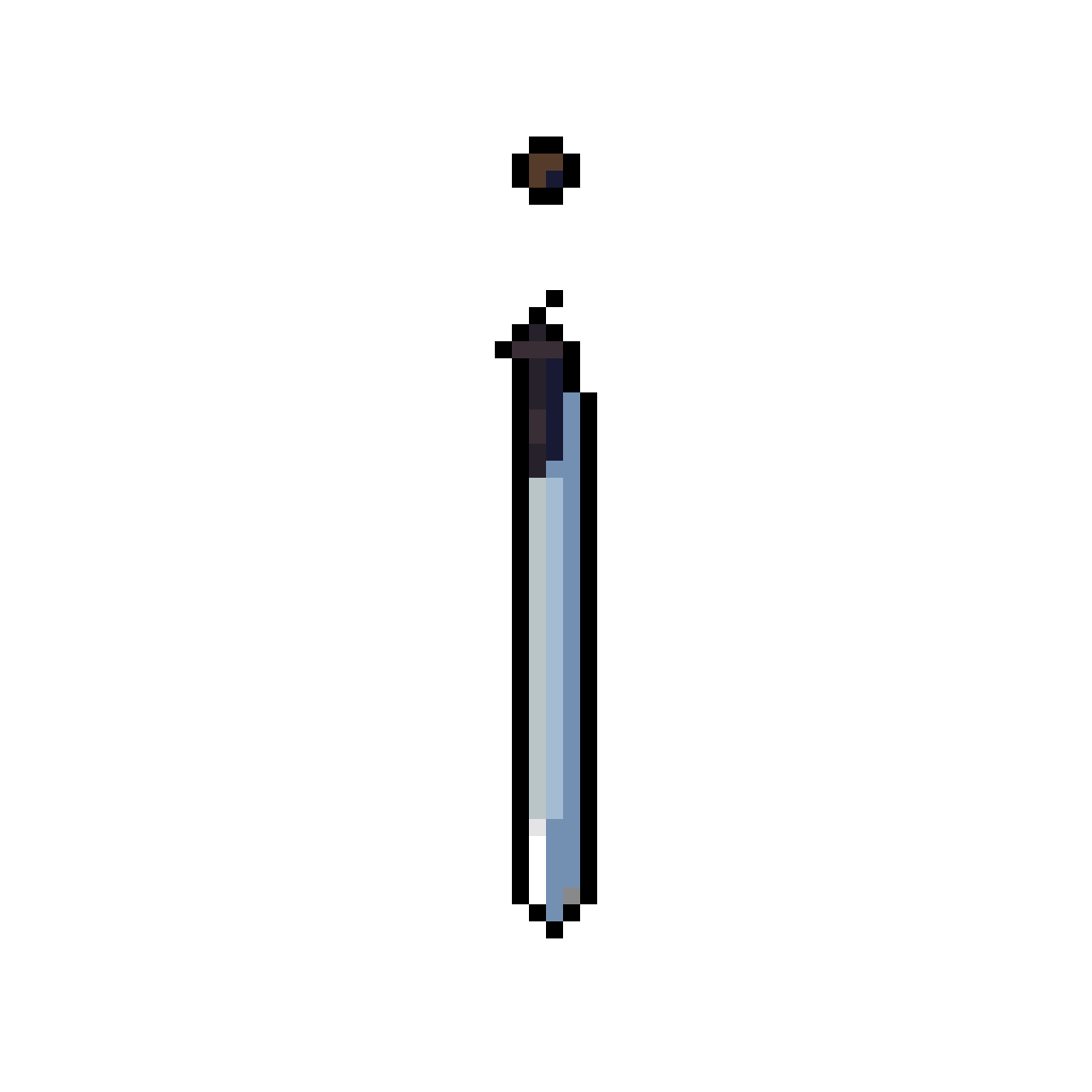Solitary Gray Sword Rests in Void