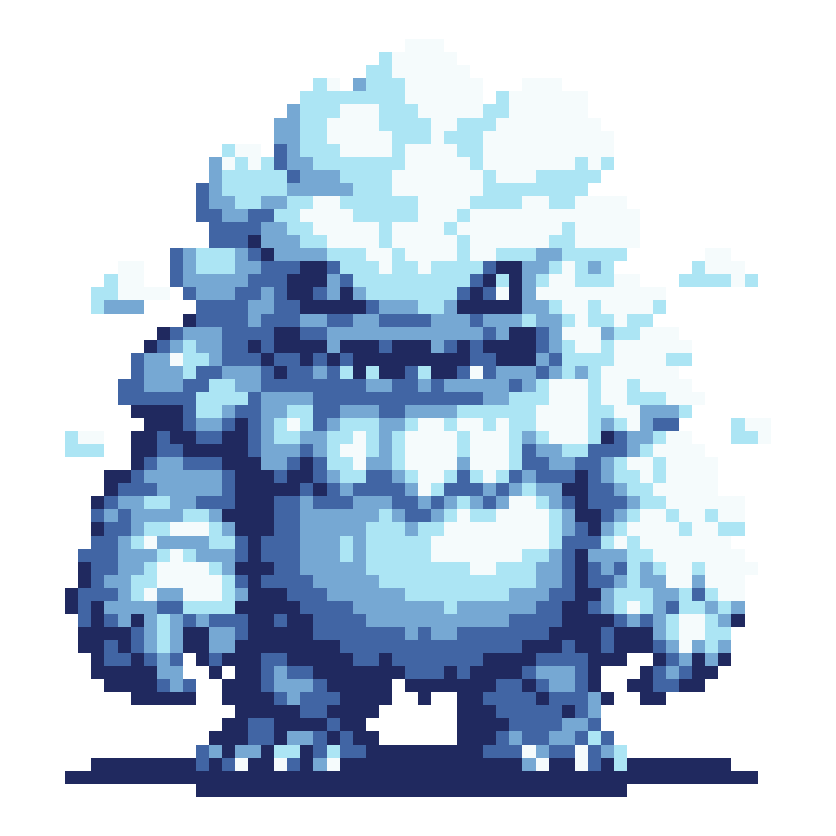 Snow Monster's Grin: Icy Beast Ready to Strike