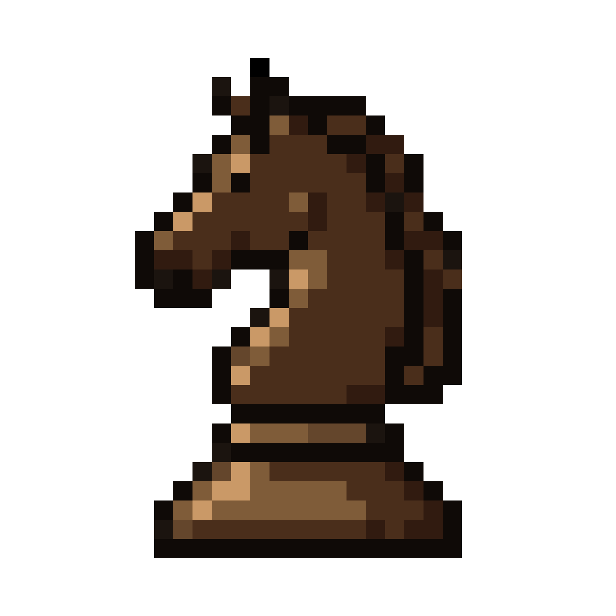 Brown Chess Knight: Classic Game Piece Profile