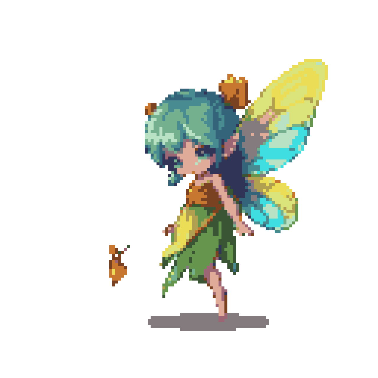 Enchanting Fairy with Glowing Ember - Whimsical Art