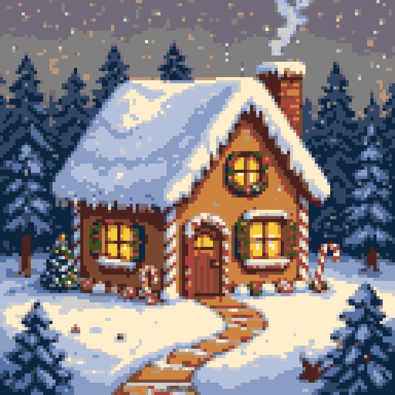Cozy Gingerbread House: Magical Winter Escape
