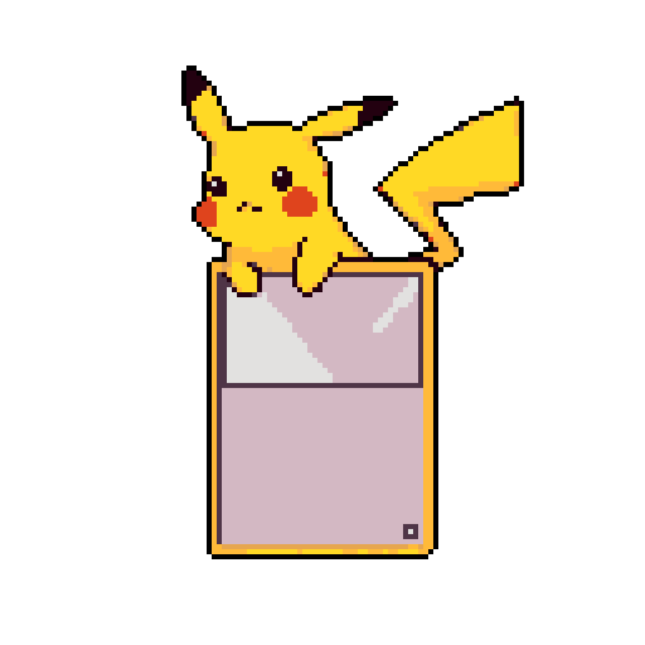 Pikachu Peeks Over Golden Pokémon Card
