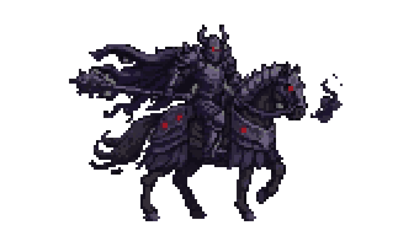 Nightmare Warrior & Fiery Steed: Dark Fantasy Antagonist