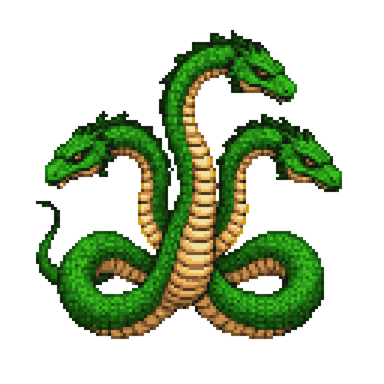 Menacing Green Hydra: Fearsome Reptilian Beast Unleashed