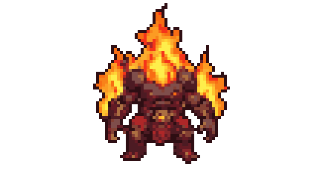 Fiery Elemental's Explosive Rage: Molten Armor & Blazing Crown