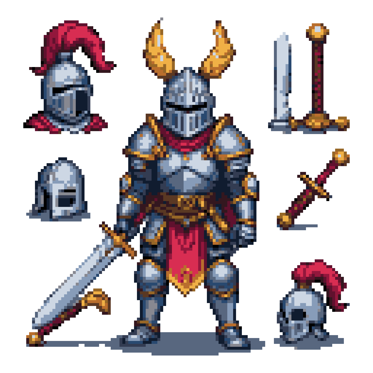 Demonic Knight: Heroic Fantasy Game Assets