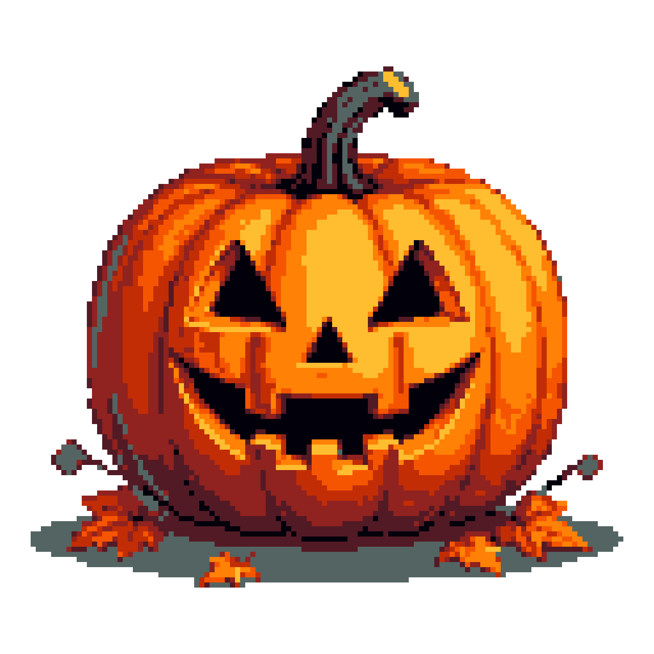 Spooky Jack-o'-Lantern Grin: Festive Halloween Glow
