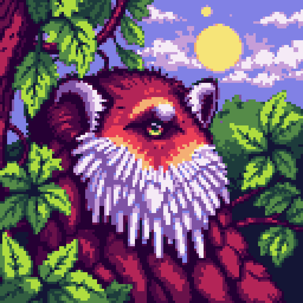 Mystic One-Eyed Fox-Creature in Enchanted Forest
