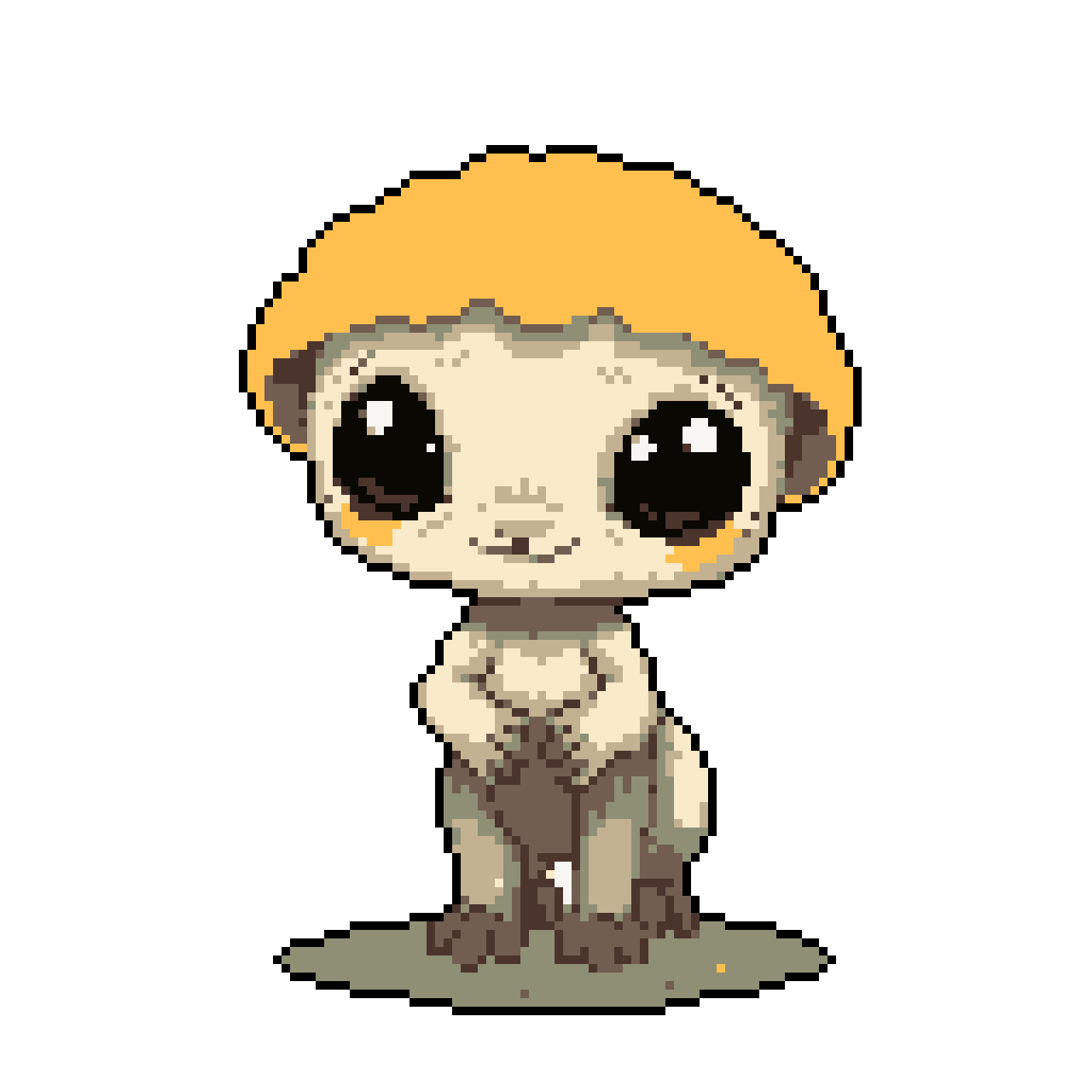 Cute Mushroom Creature Friendly & Whimsical Character