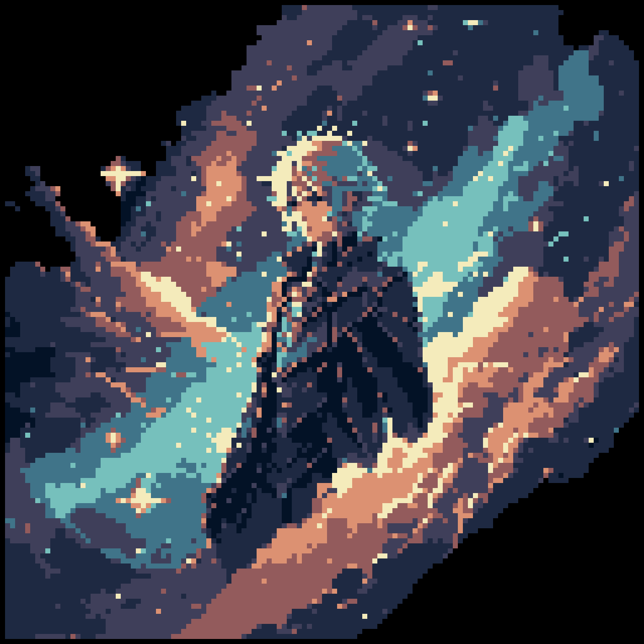 Cosmic Wanderer Gazes into Starry Nebula