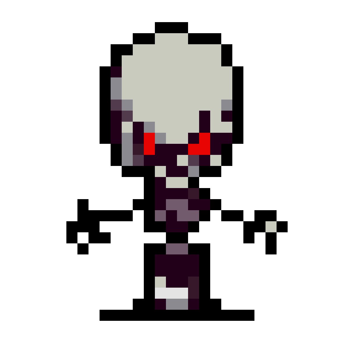 Red-Eyed Skeleton Emits Light