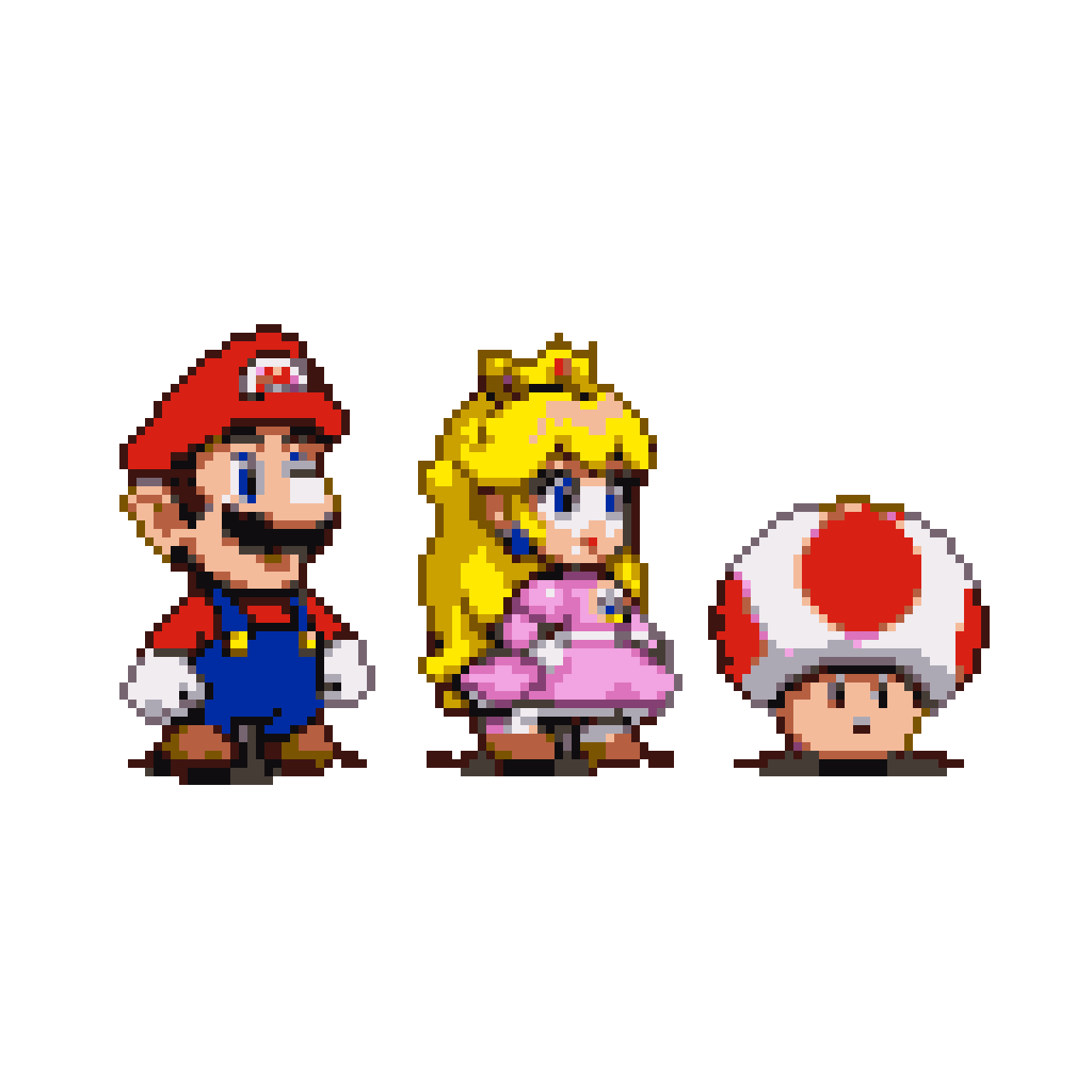 Mario, Peach, Toad: Retro Game Heroes Unite