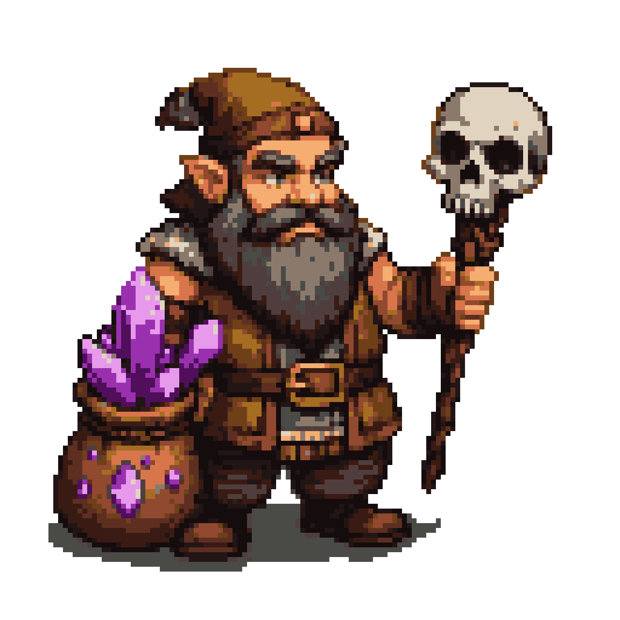 Dwarf Geomancer: Crystal Staff & Arcane Power