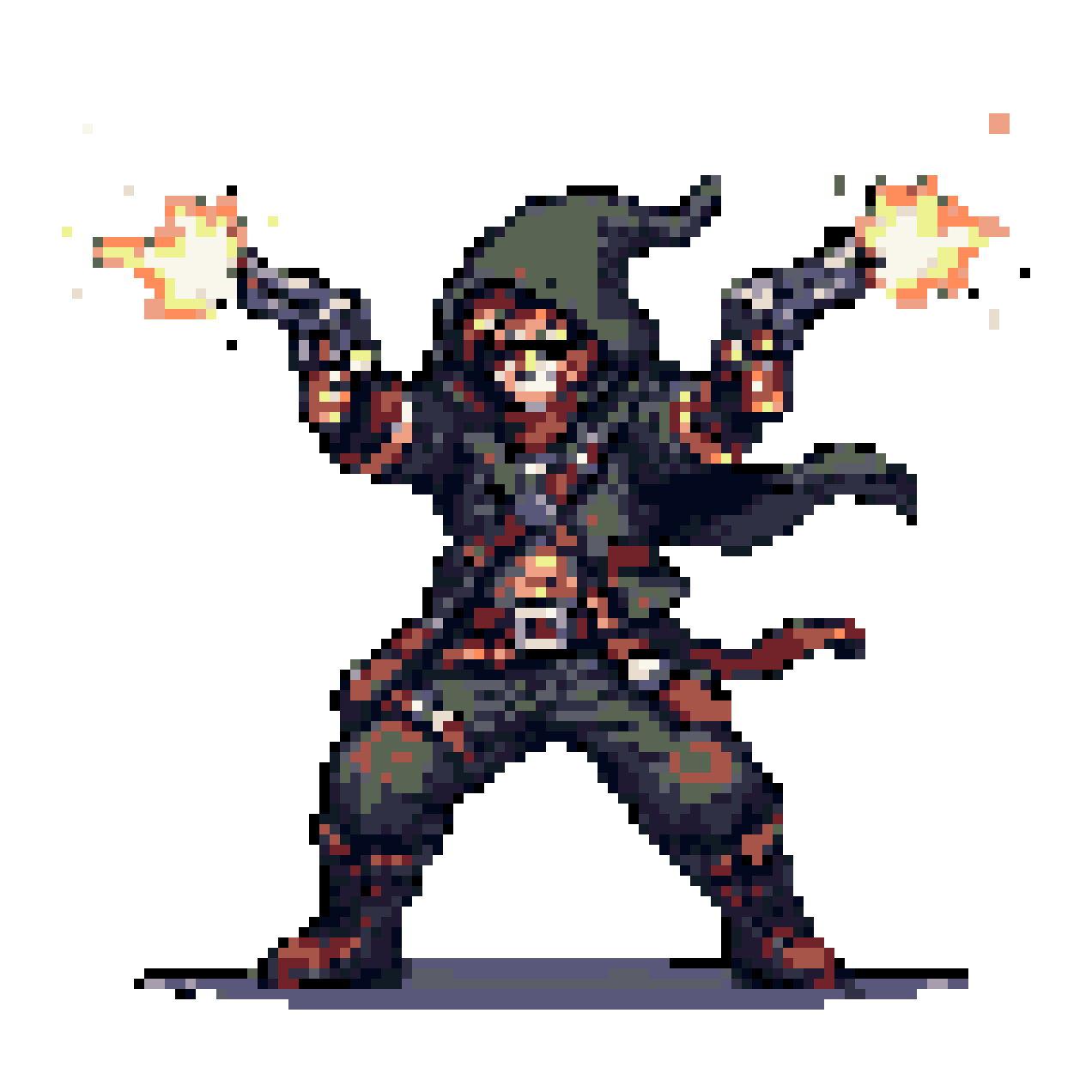 Lone Rogue's Fiery Gunfight