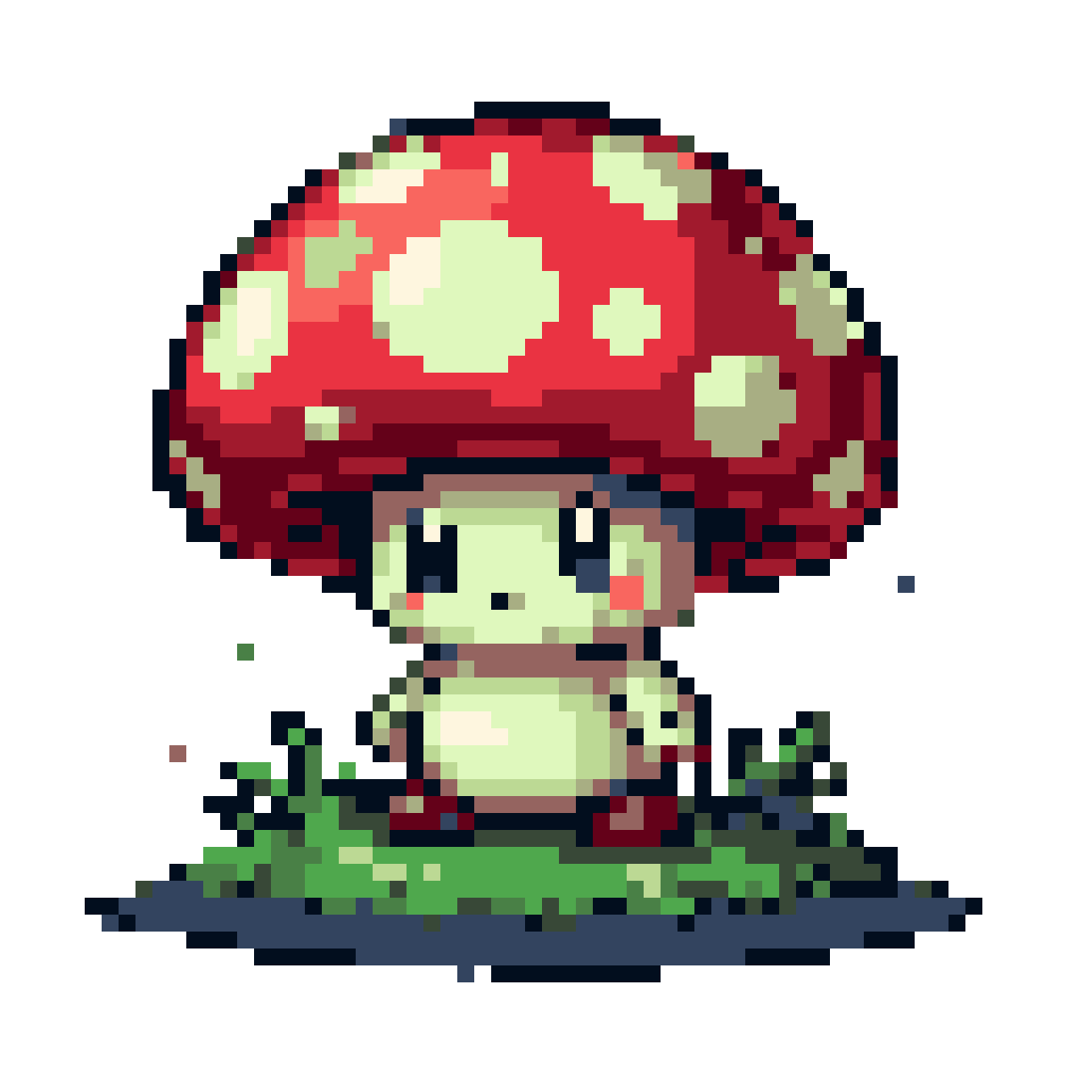 Cute Mushroom Sprite on Grassy Patch