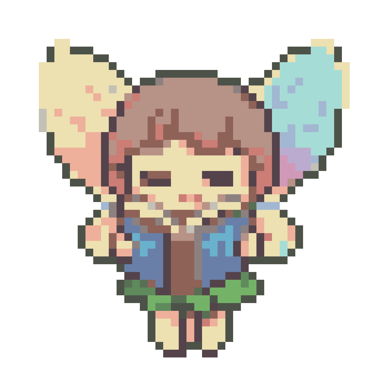 Kawaii Pixie Reads a Rainbow Book (48x48 Animation)