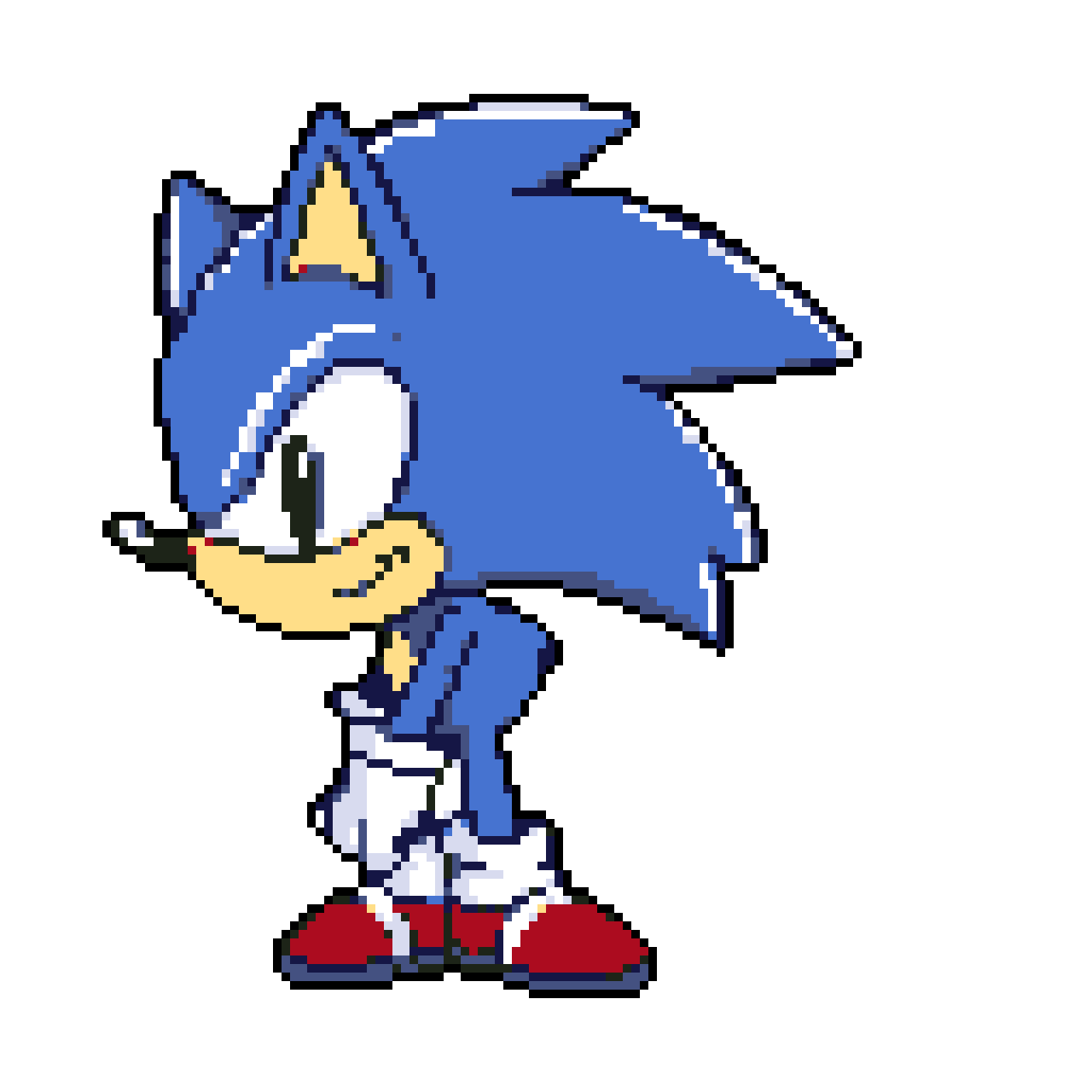 Sonic the Hedgehog: Confident Stance, Vibrant Blue Hero