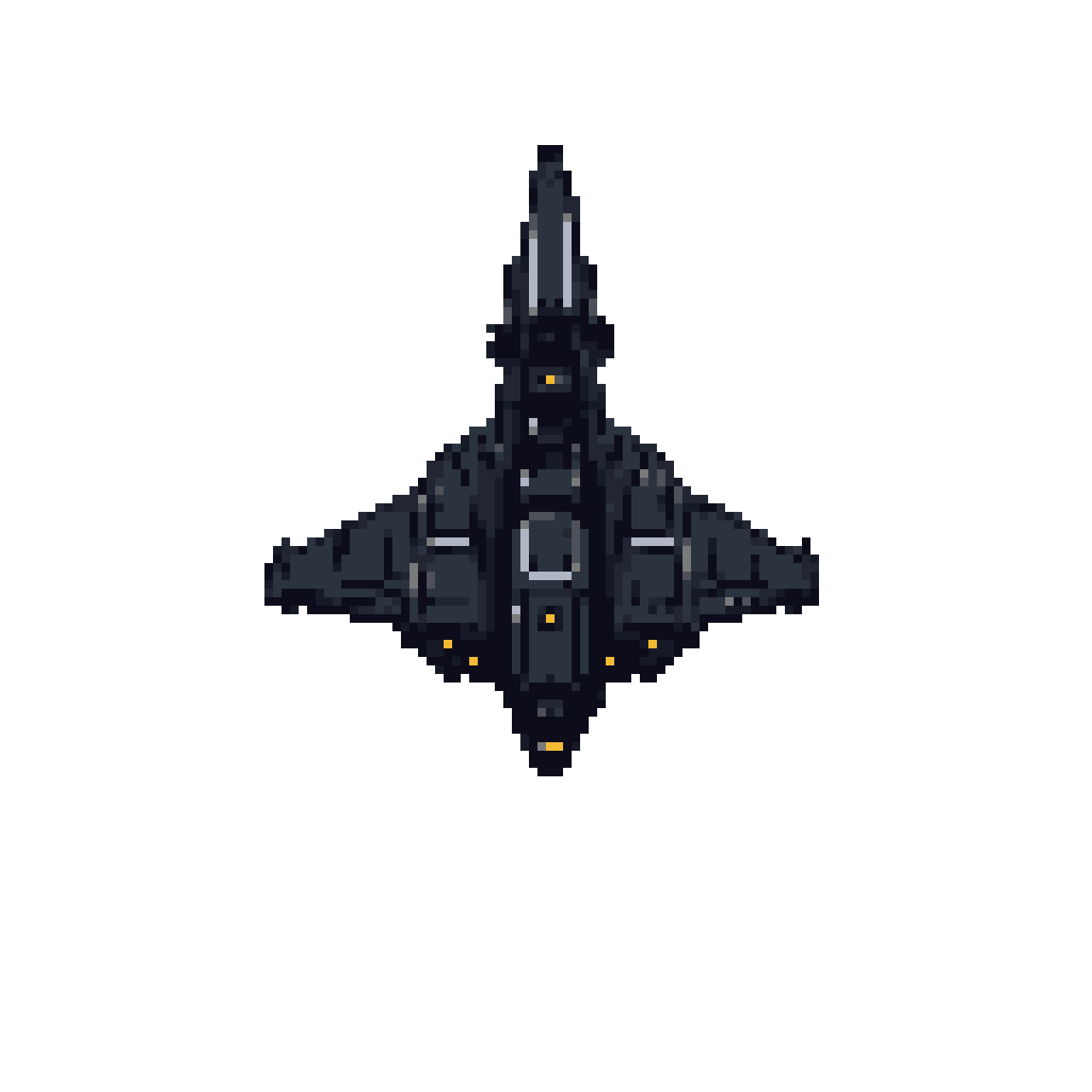 Stealth Spacecraft: Futuristic Delta Wing in Dark Hangar