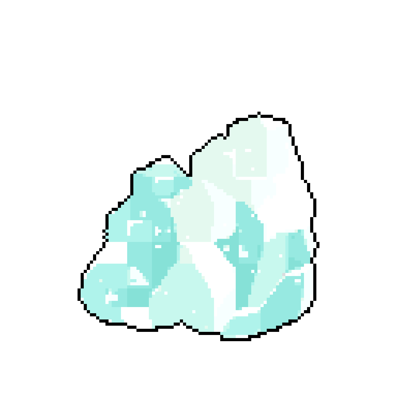 Ethereal Blue Crystal Cluster: Luminescent Sparkle