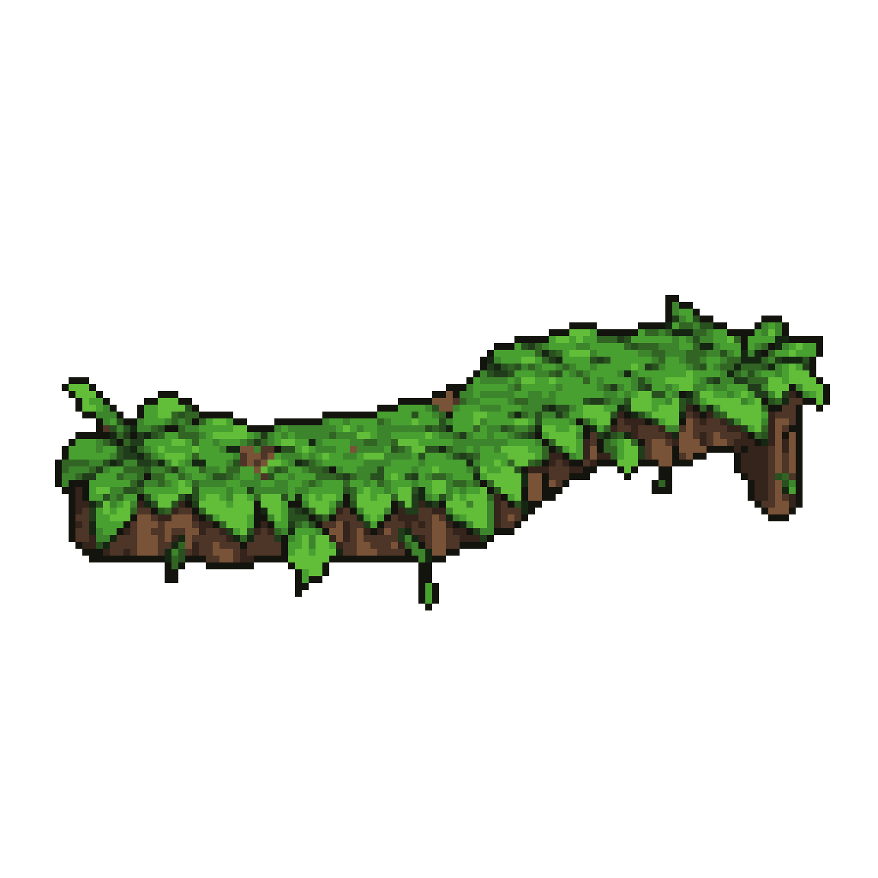 Verdant Jungle Platform - 2D Game Asset