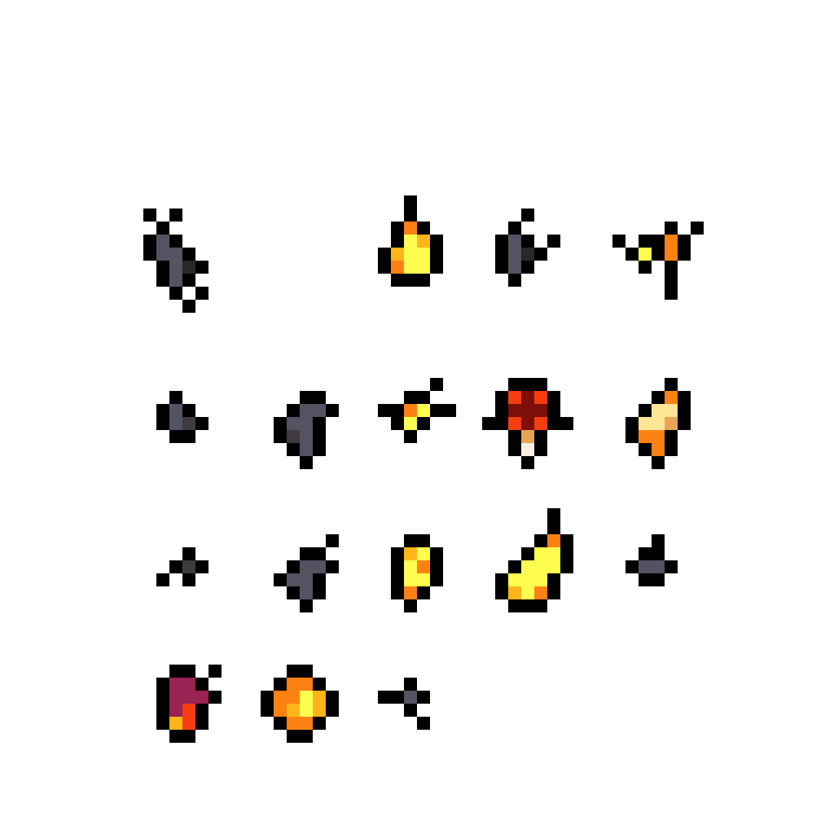 Explosive Impact Sprites: Fiery Digital Effects