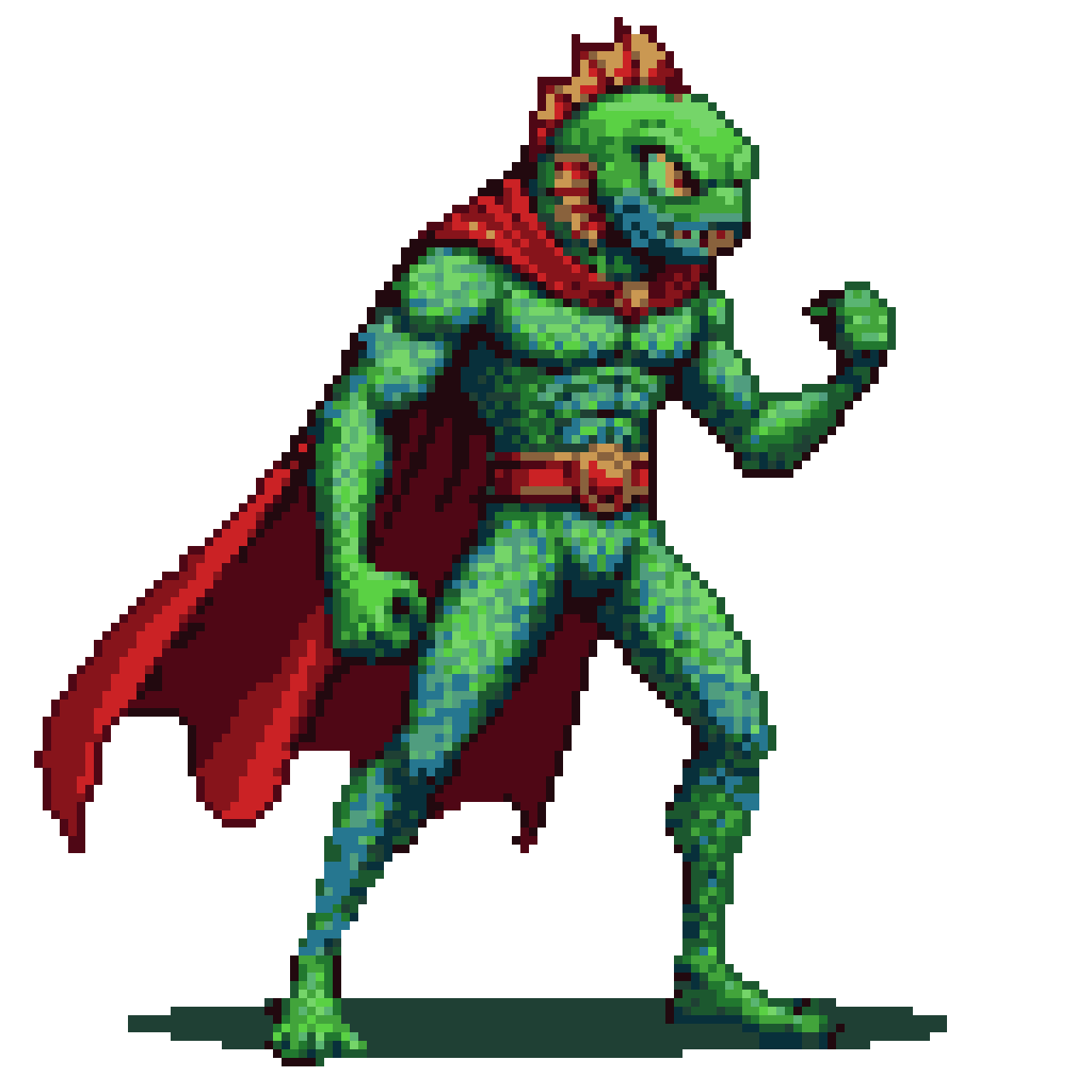 Emerald Warrior: Aquatic Menace Ready for Battle