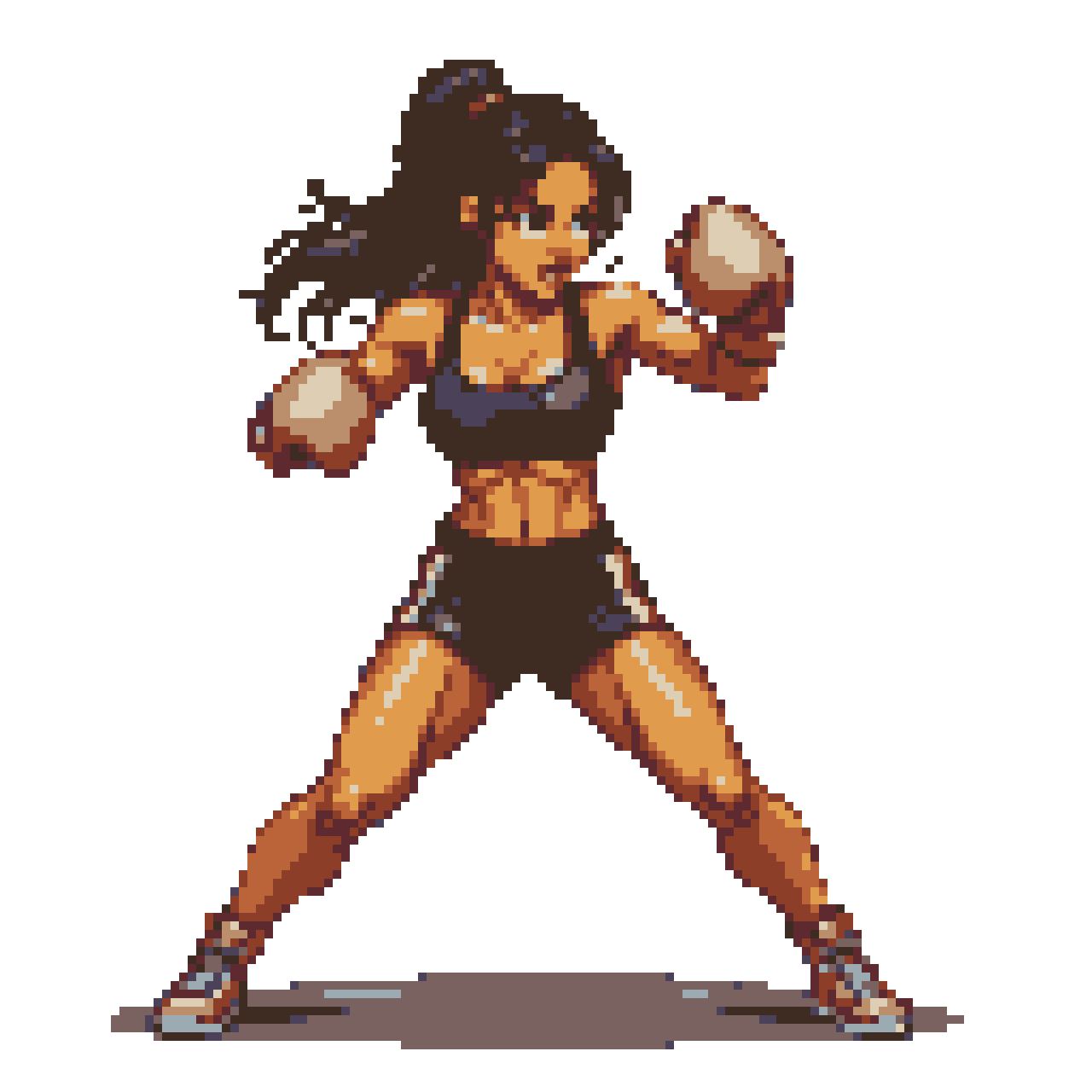 Fighter's Stance: Ready for Action