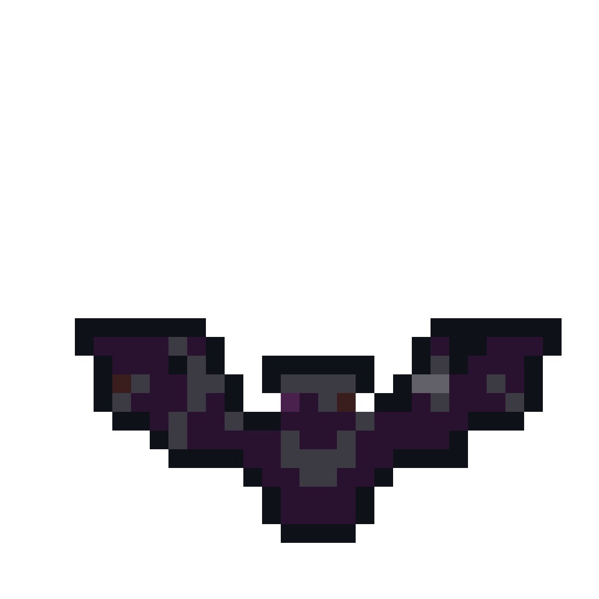 Dark Purple Bat: Retro Game Sprite, Vampire Item
