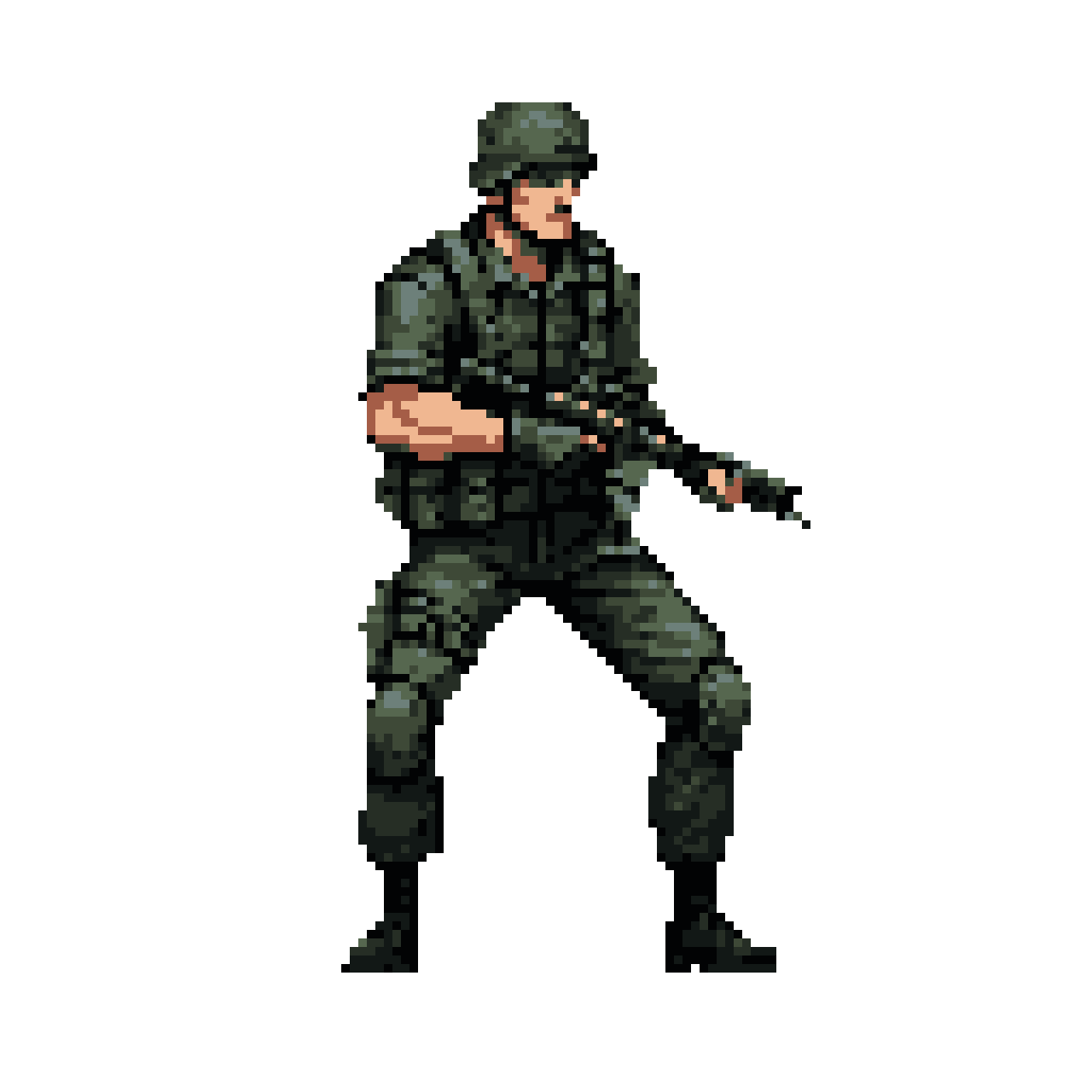 Militant Soldier Ready for Combat